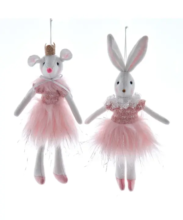 Ballet Mouse/ Rabbit Ornament Set of 2 – DCO